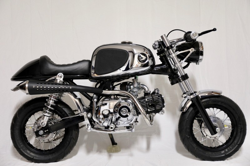 “Baby Black Bomber” Honda Z50 Cafe Racer – BikeBound