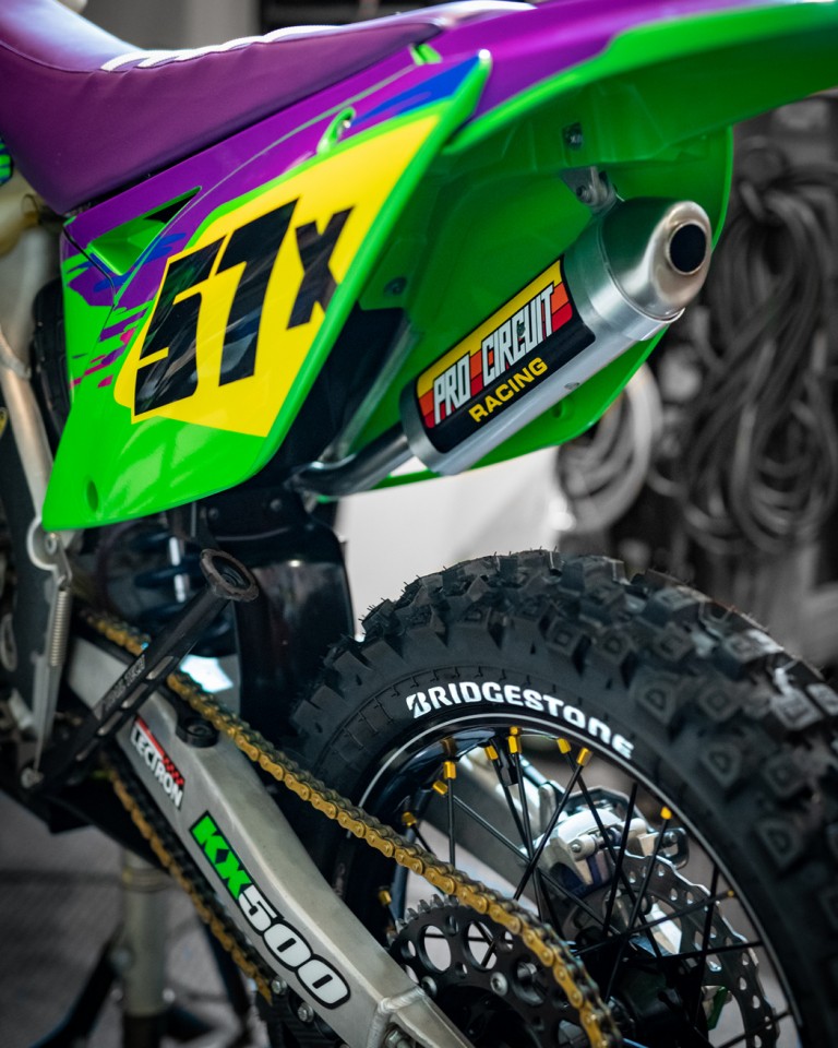 Modern Baja Tribute: Kawasaki KX500AF “Purple Monster” – BikeBound
