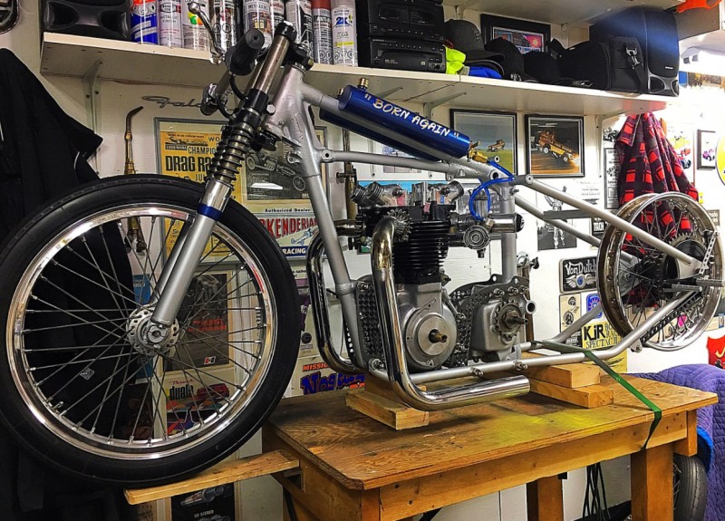 Born Again: Vintage Triumph Drag Bike – BikeBound