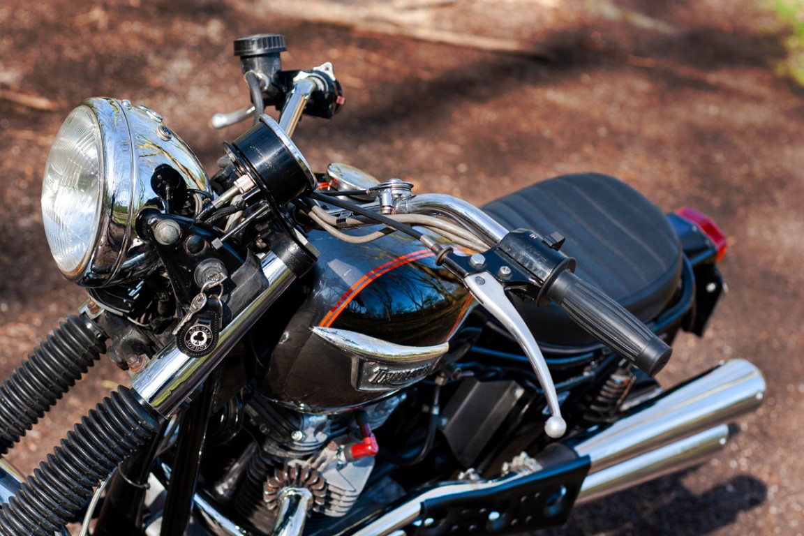 Racer-Built: Triumph T140 Scrambler – BikeBound