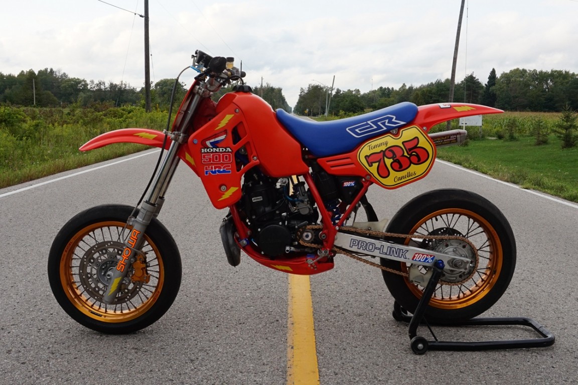 ’86 Honda CR500 Supermoto by Canellos Racing – BikeBound