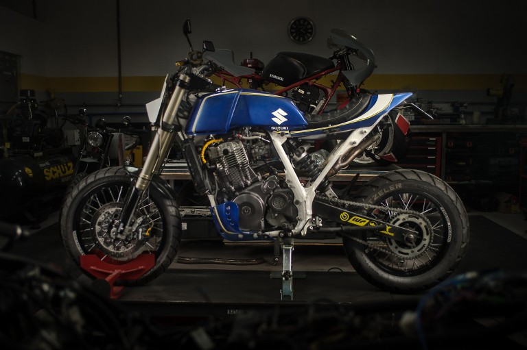 Fuel-Injected Suzuki DR800 Street Tracker by Frateschi Garage – BikeBound