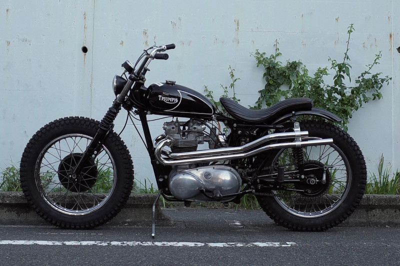 Black Bird: ’56 Triumph Thunderbird Desert Sled – BikeBound