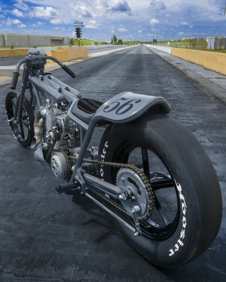 Blown Beauty: Supercharged ’56 Triumph 750 Drag Bike – BikeBound
