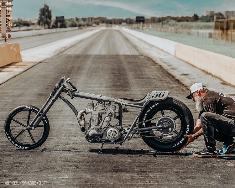 Blown Beauty: Supercharged ’56 Triumph 750 Drag Bike – BikeBound