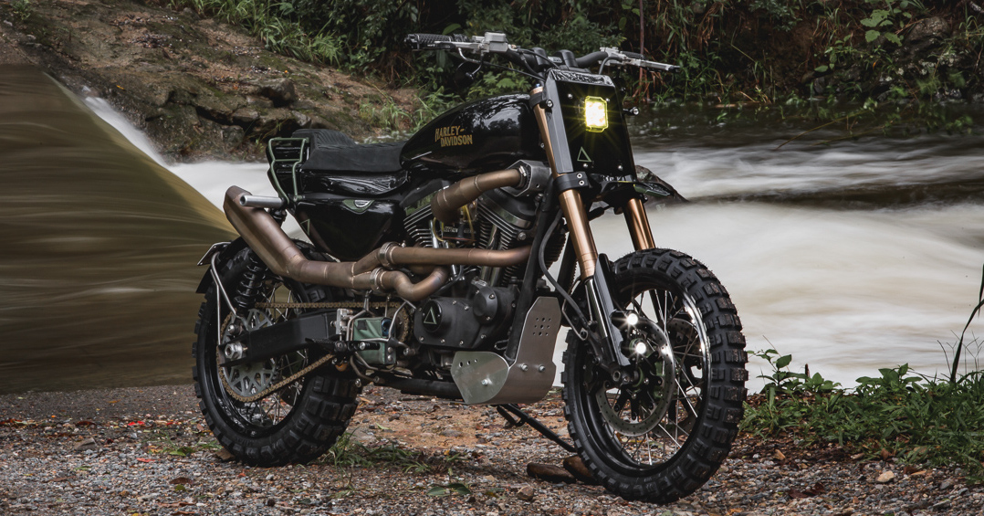 Tasmanian Tractor: Sportster Adventure Scrambler – BikeBound