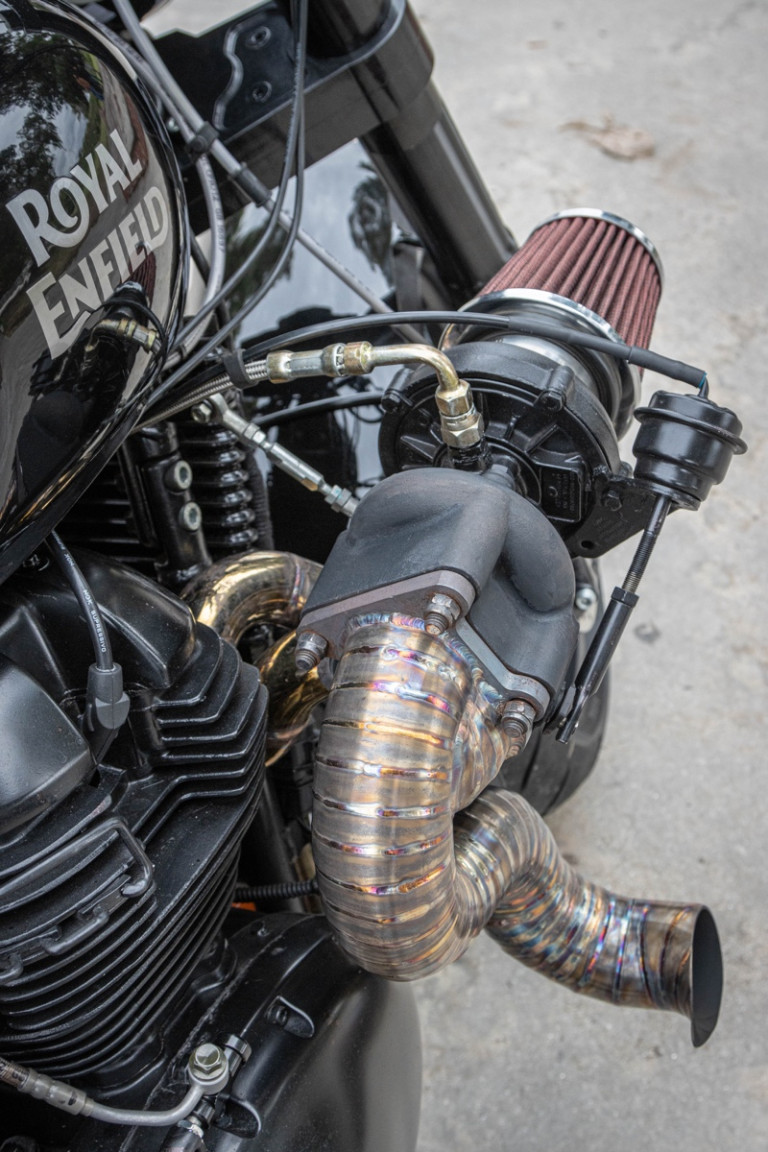 Turbo Interceptor: Turbocharged Royal Enfield 650 Bobber! – BikeBound