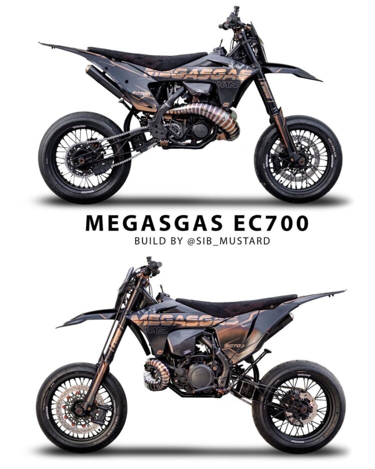 MEGASGAS: 700cc Two-Stroke Supermoto! – BikeBound