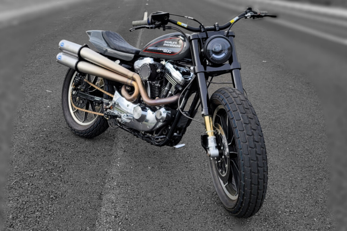 The Evil Twin: 1200 Sportster Street Tracker – BikeBound