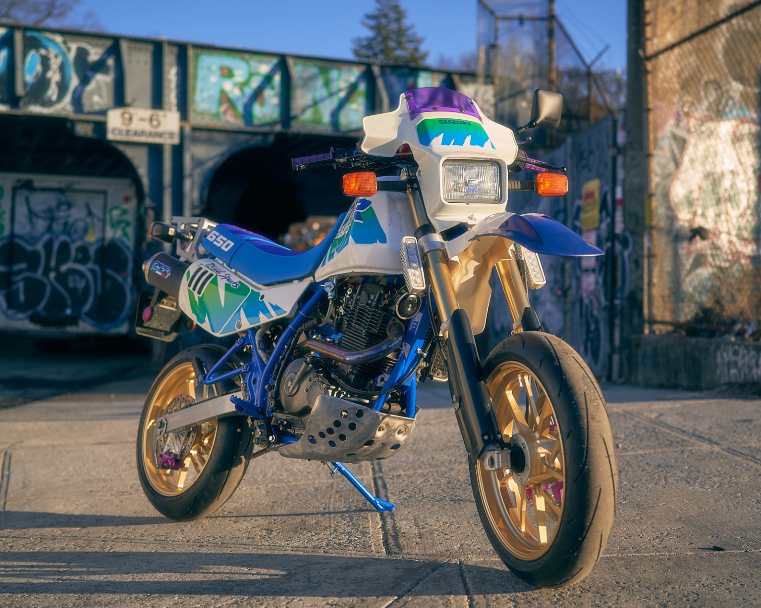 The Fancy DR: 670cc Suzuki DR650 Supermoto – BikeBound